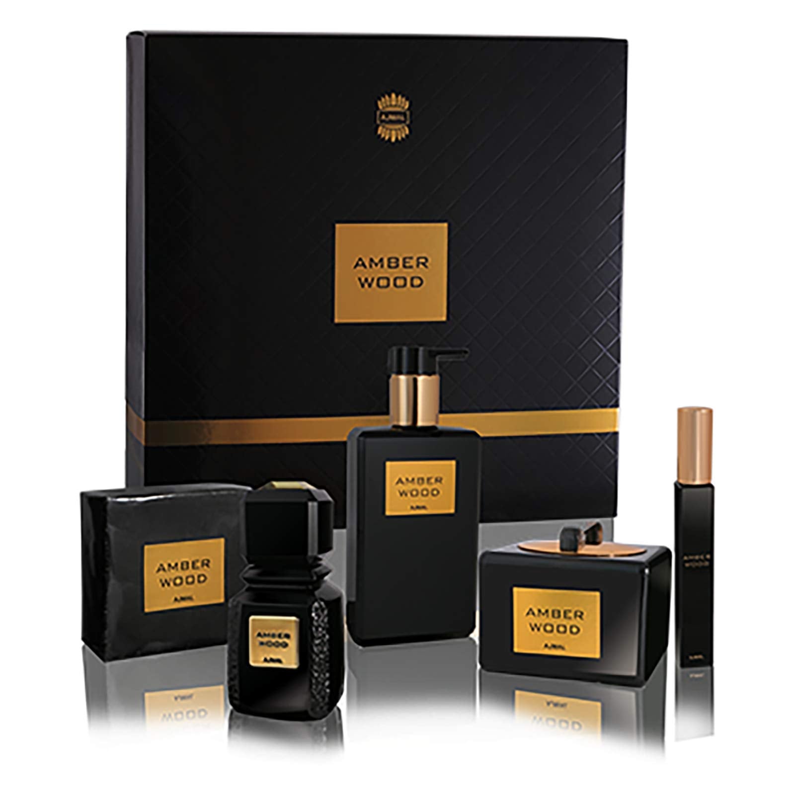 Ajmal Amber Wood Gift Set Trayaa ajmal-amber-wood-gift-set-trayaa
